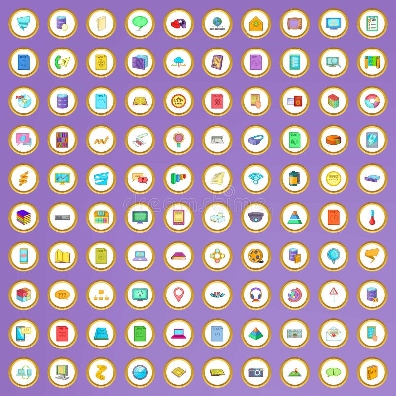 Spread Information Icons Set, Outline Style Stock Vector - Illustration ...