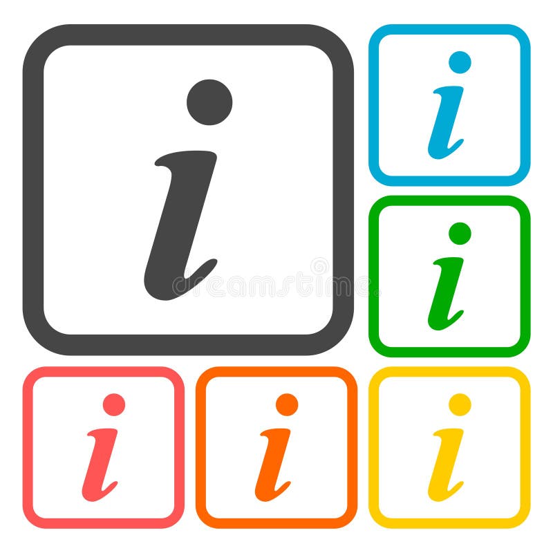 Information icons set stock vector. Illustration of simple - 91163054