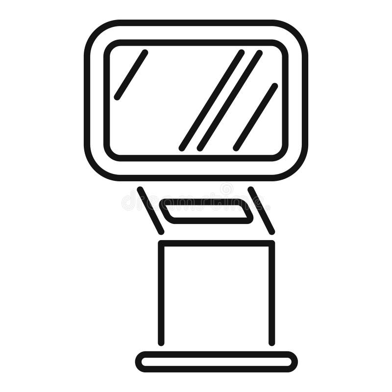 Information Kiosk with Blank Screen Displaying Important Information ...