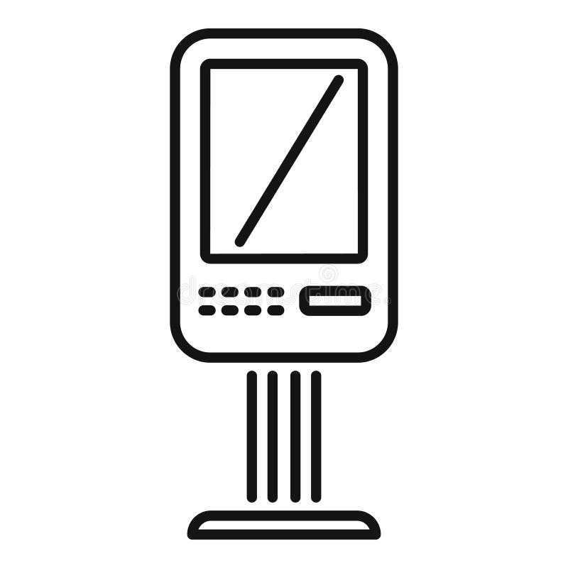 Information Kiosk Displaying Important Data with Buttons for User ...