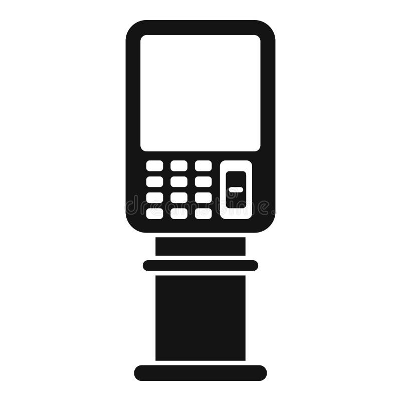 Information Kiosk Providing Digital Assistance Icon Stock Vector ...