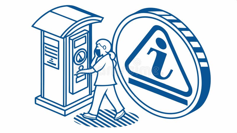 Information Kiosk, Public Service Icon Vector Design Generative AI ...