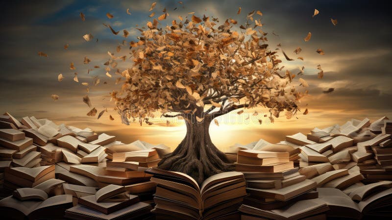 Information knowledge tree stock illustration. Illustration of nature ...