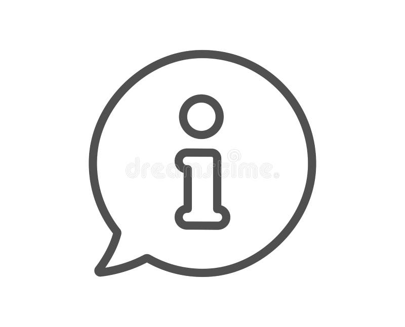 Information Line Icon. Info Speech Bubble Sign. Vector Stock Vector ...