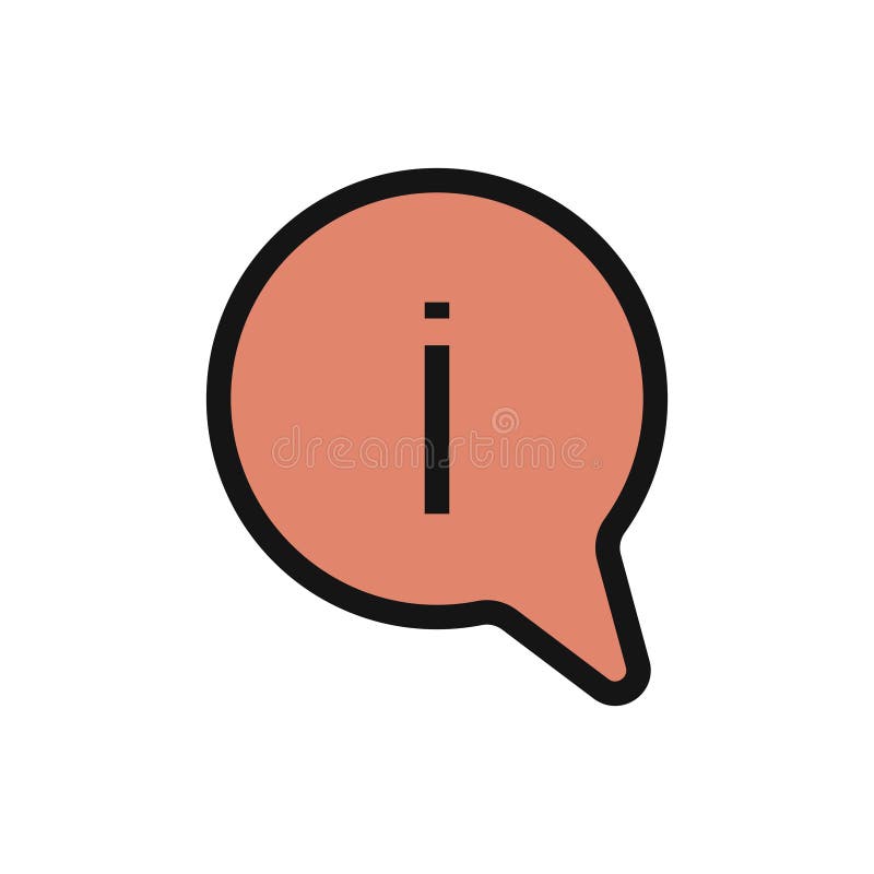 Inform Icon Line Isolated on White Background. Black Flat Thin Icon on ...