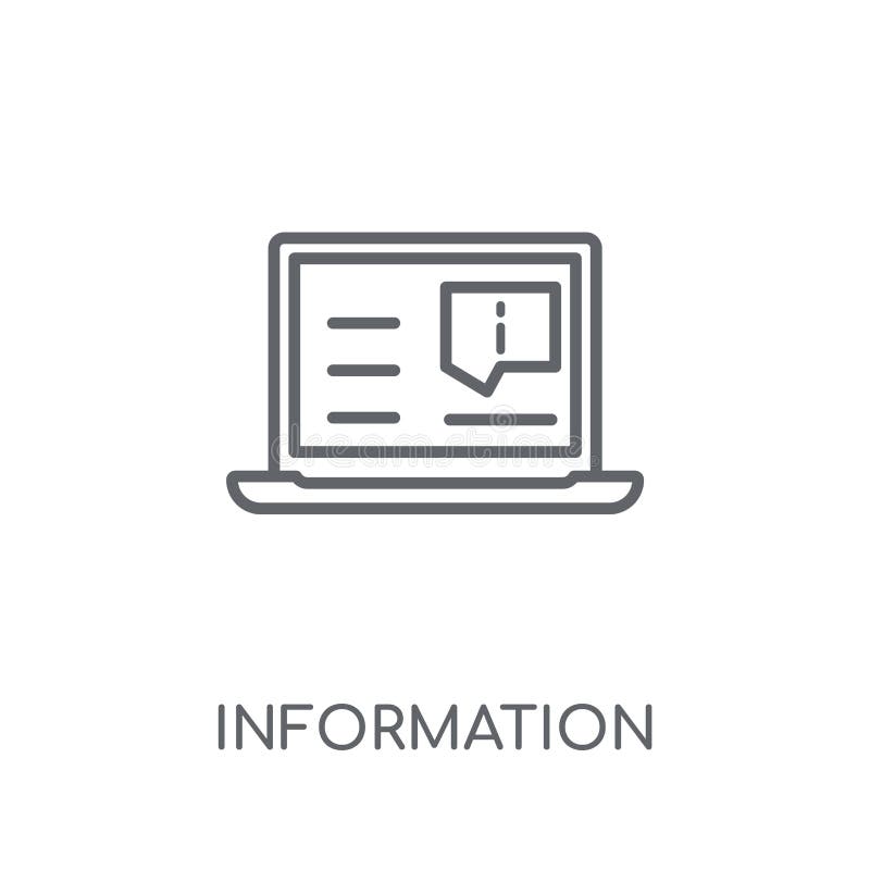 Information Linear Icon. Modern Outline Information Logo Concept Stock ...