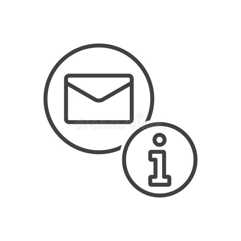 Information Mail Icon - Info Message Icon Stock Vector - Illustration ...