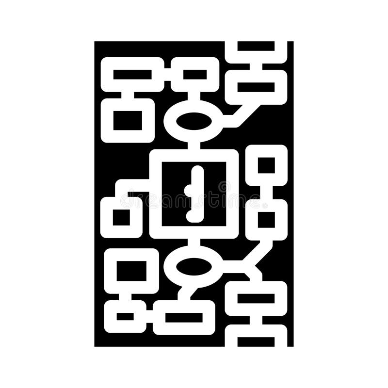 Information Mapping Technical Writer Glyph Icon Vector Illustration ...