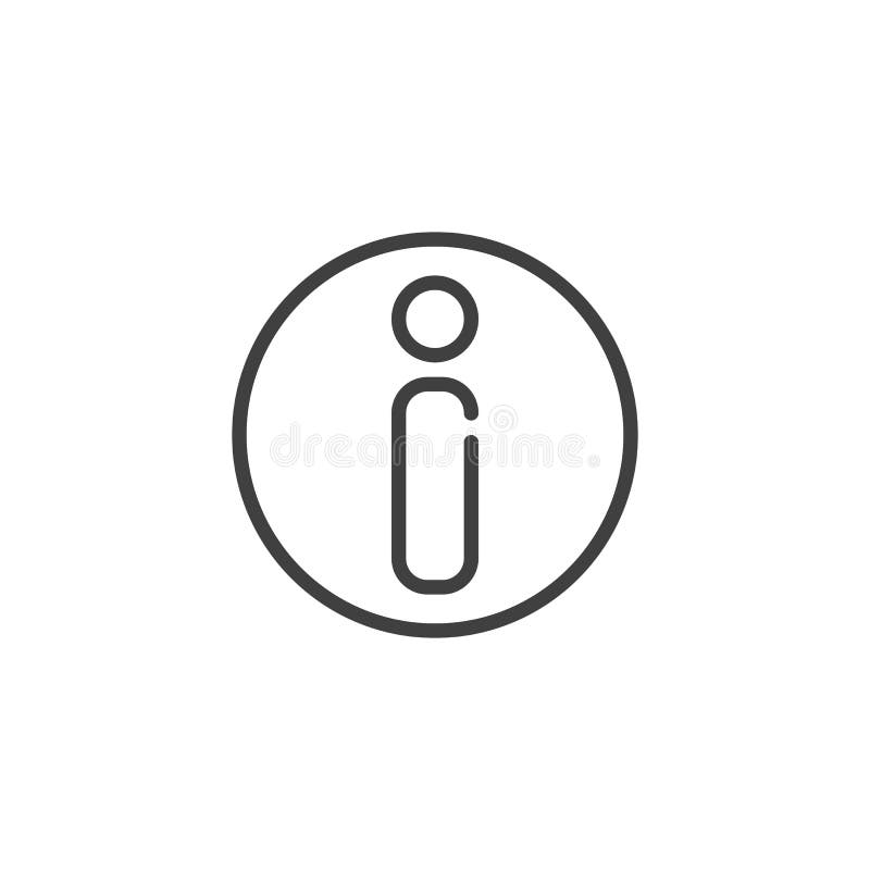 Information mark line icon stock vector. Illustration of internet ...