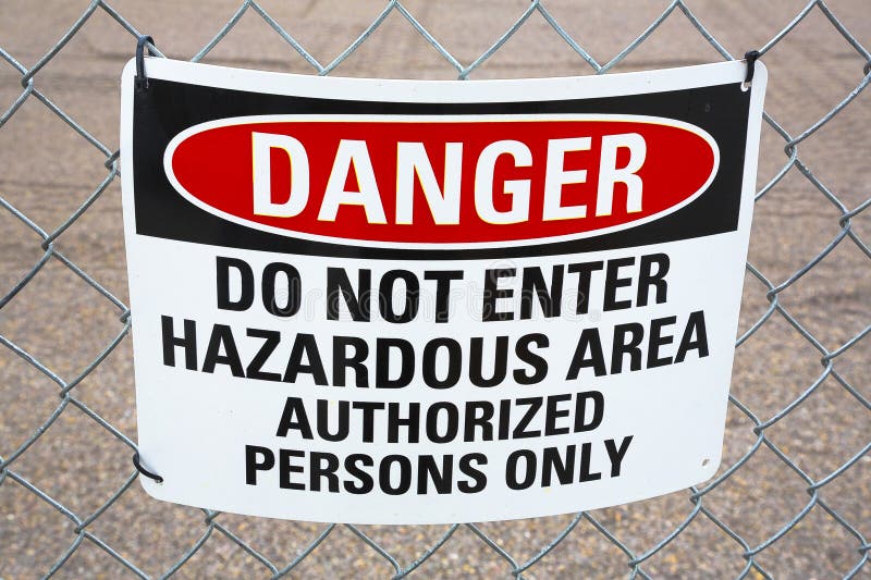 Information Medium with Danger Text Againsta Wire Mesh Stock Photo ...