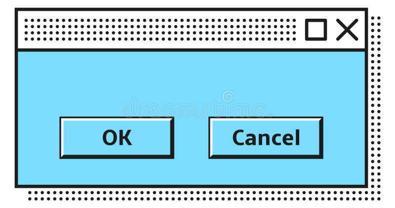 Retro Message Windows. Pc Vintage Hipster Mail Cloud, 1990s Technology ...
