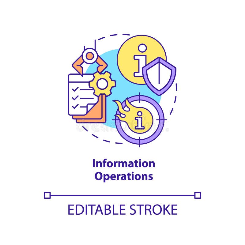 Information Operations Red Gradient Concept Icon Stock Vector ...