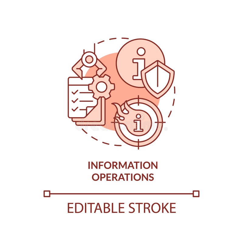 Information Operations Red Gradient Concept Icon Stock Vector ...