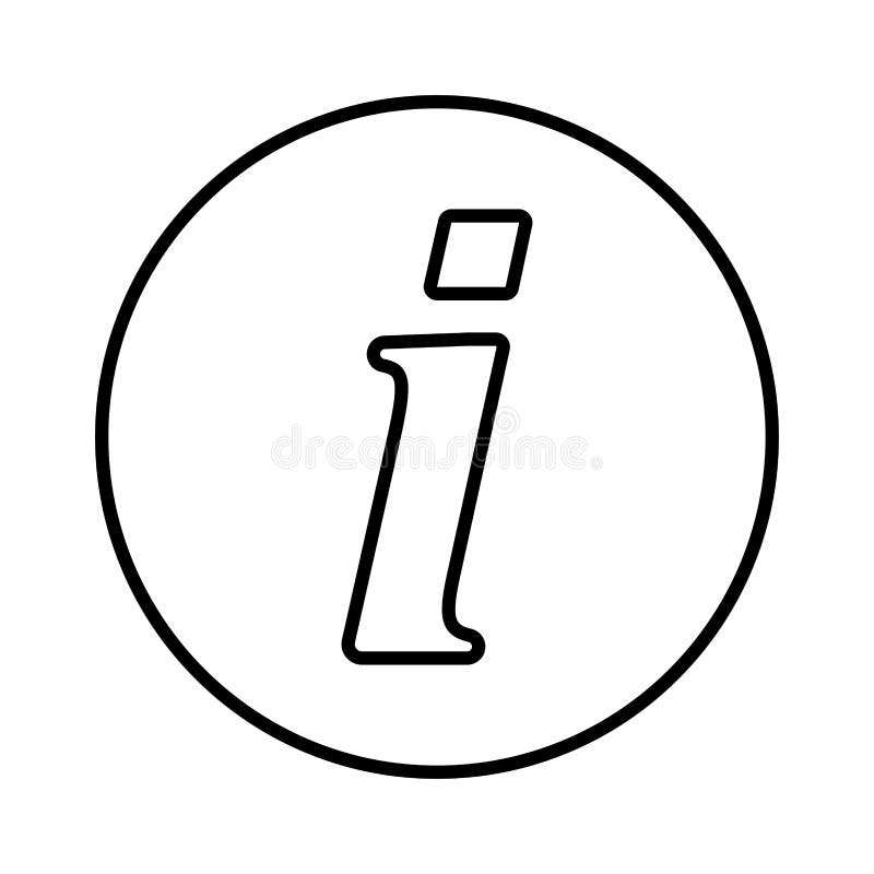 Information Outline Icon. Line Art Vector Stock Vector - Illustration ...