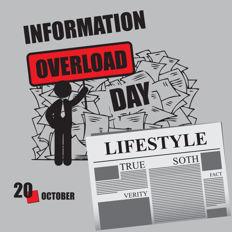 Information Overload Day stock vector. Illustration of business - 259486462