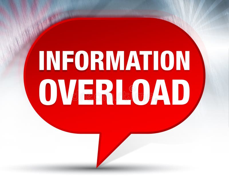 Information Overload Red Bubble Background Stock Illustration ...