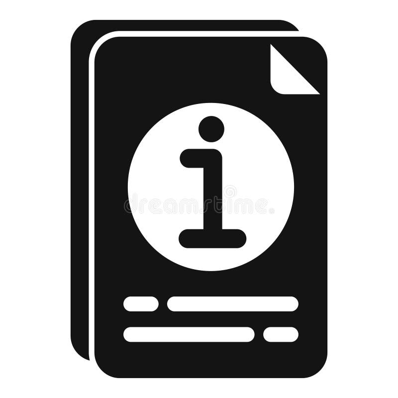 Information Paper Icon Simple Vector. Business Manual Stock Vector ...