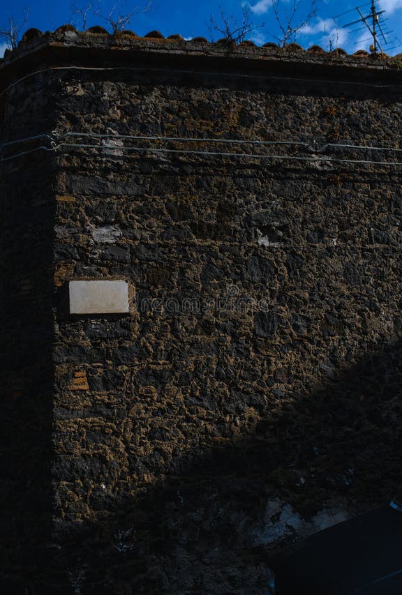 Information Plate on the Wall Stock Image - Image of panel, dark: 167881637