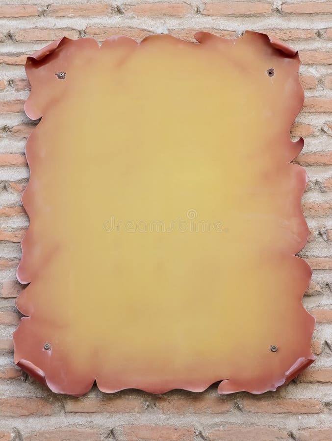 Information Poster with Parchment Shape Stock Photo - Image of ...