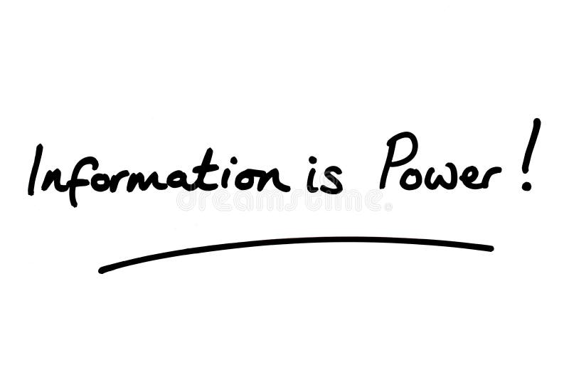 Power and Information on Monitor Stock Illustration - Illustration of ...