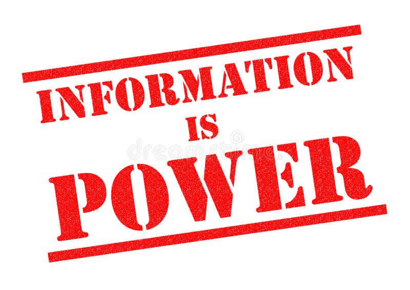 INFORMATION is POWER stock illustration. Illustration of intelligence ...