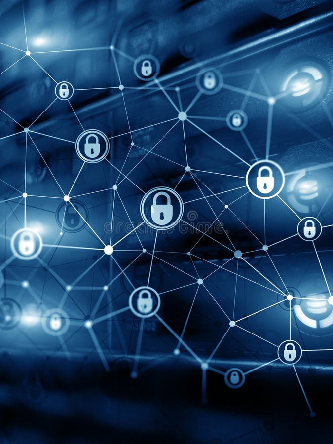 Information Privacy. Cyber Security Blue Data Protection. Internet and ...