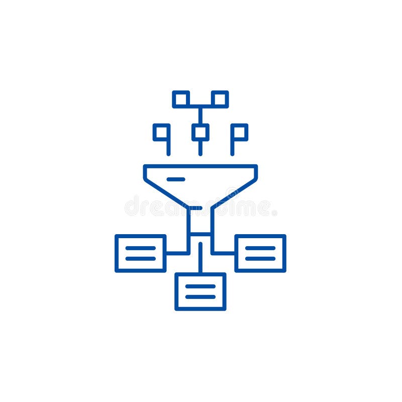 Information Processes Line Icon Concept. Information Processes Vector ...