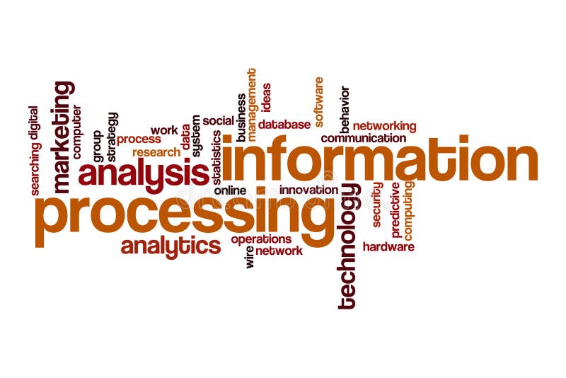 Information Processing Word Cloud Concept Stock Illustration ...