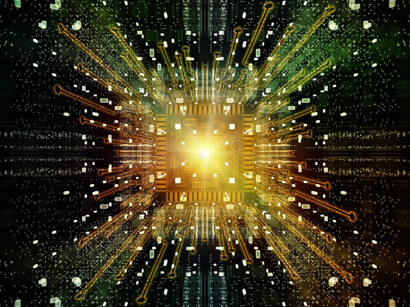 Information Processor Linear Icons Set. Processor, Computer, Data, Software, Algorithm, Storage ...
