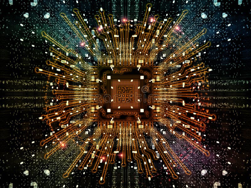 Information Processor stock illustration. Illustration of abstract ...