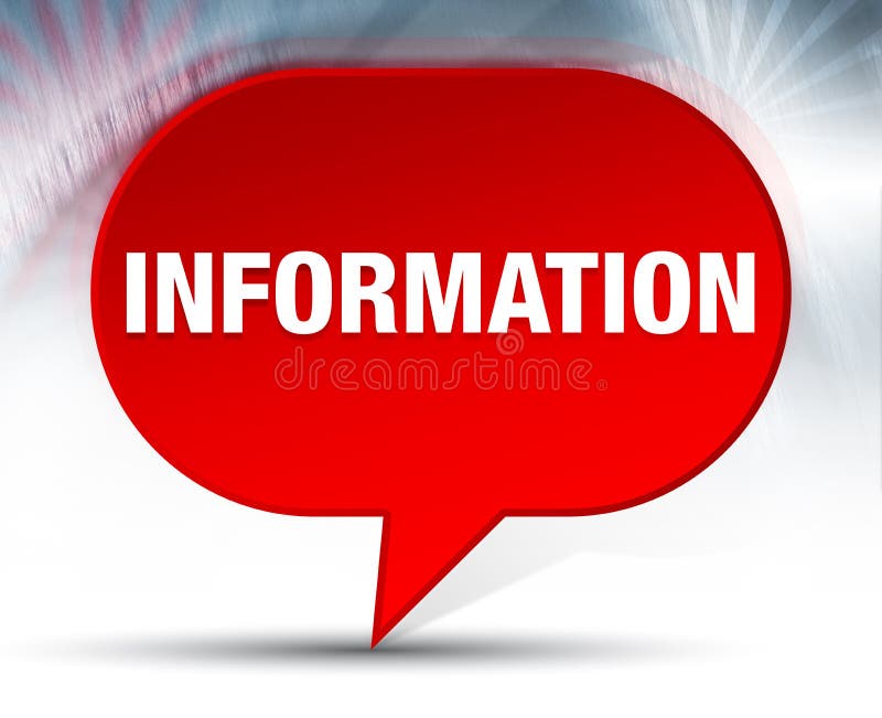 Information Red Bubble Background Stock Illustration - Illustration of ...