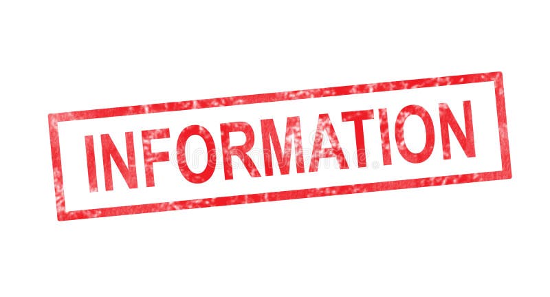 Information in Red Rectangular Stamp Stock Illustration - Illustration ...