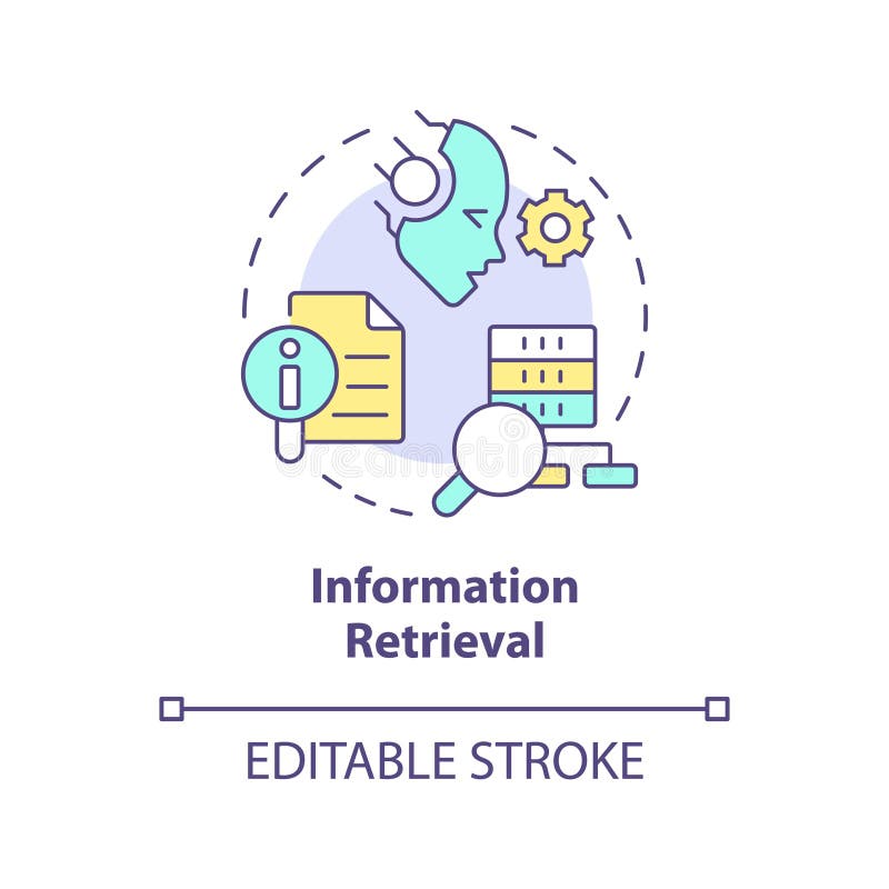 Information Retrieval Multi Color Concept Icon Stock Vector ...