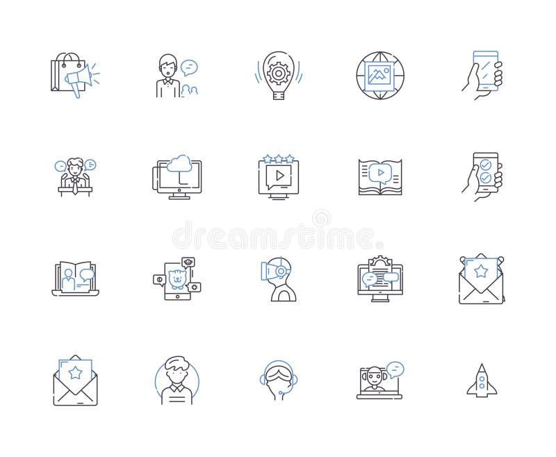 Data Computing Line Icons Collection Analytics Big Data Cloud Dashboard Database Excel