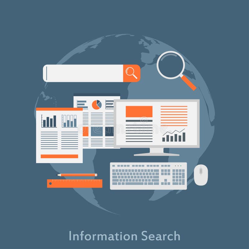 Information search stock vector. Illustration of analysis - 49129467
