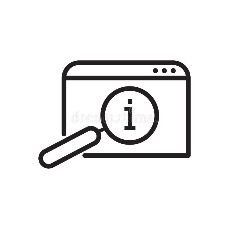 Information Search Outline Icon. Vector Design Illustration Stock ...