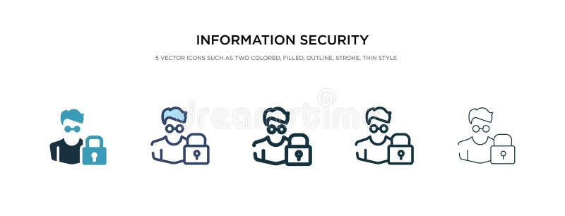 Information Security Analyst Icon in Different Style Vector ...