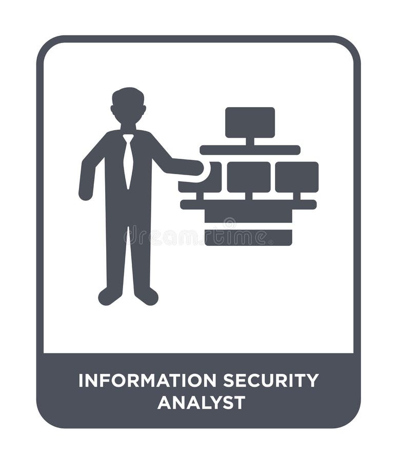 Information Security Analyst Icon In Trendy Design Style. Information ...