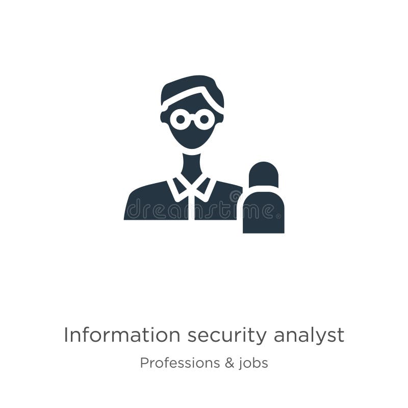 Information Security Analyst Icon Vector. Trendy Flat Information ...