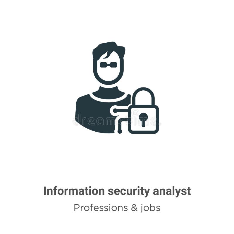 Information Security Analyst Vector Icon On White Background. Flat ...