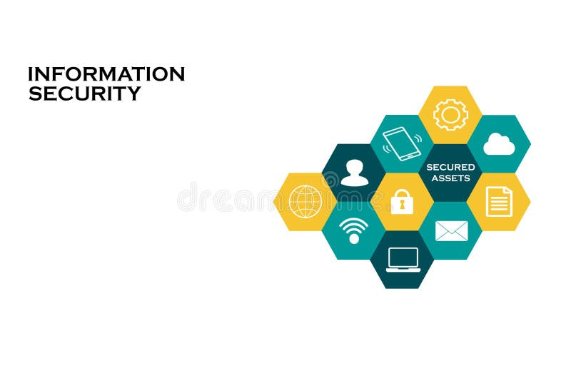 Information Security Illustration. Illustration of Corporate Assets To ...