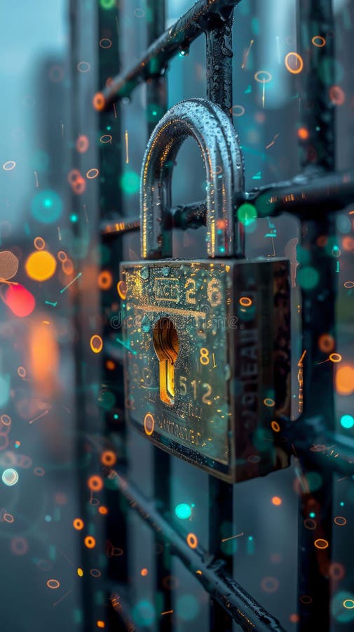 Information Security: a Security Lock in a Digital World. Generated by ...