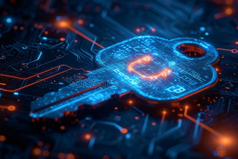 Information Security Private Key Symbolizes Data Protection and ...