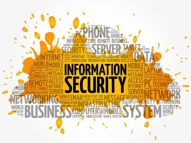 Information Security Word Cloud Stock Illustration - Illustration of ...