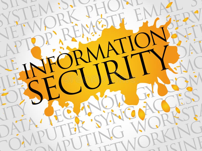 Information Security Word Cloud Stock Illustration - Illustration of ...