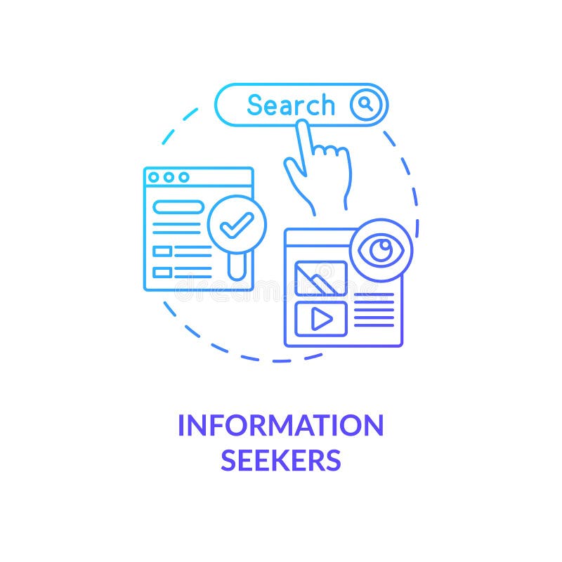 Information Seekers Concept Icon Stock Vector - Illustration of line ...