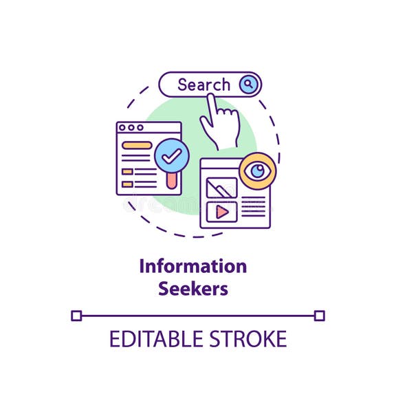 Information Seekers Concept Icon Stock Vector - Illustration of ...