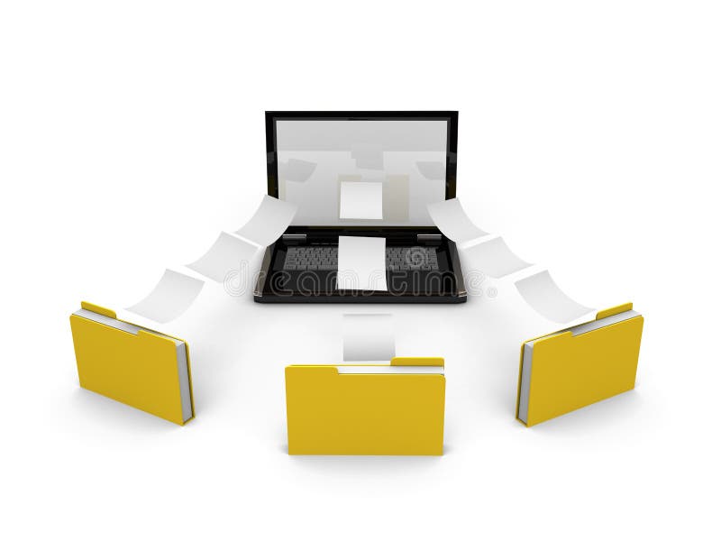 Information Sharing Concept Stock Illustration - Illustration of three ...