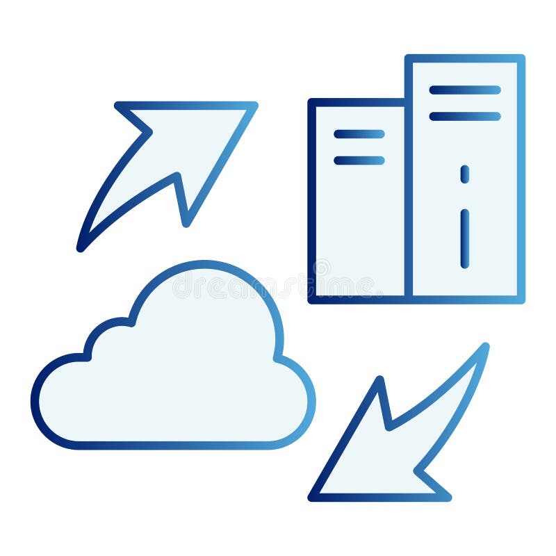 Server Flat Icon. Network Storage Color Icons in Trendy Flat Style ...