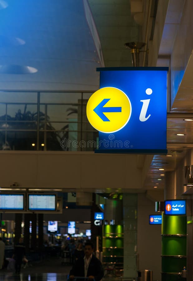 Information Sign at Airport Stock Image - Image of station, passenger ...